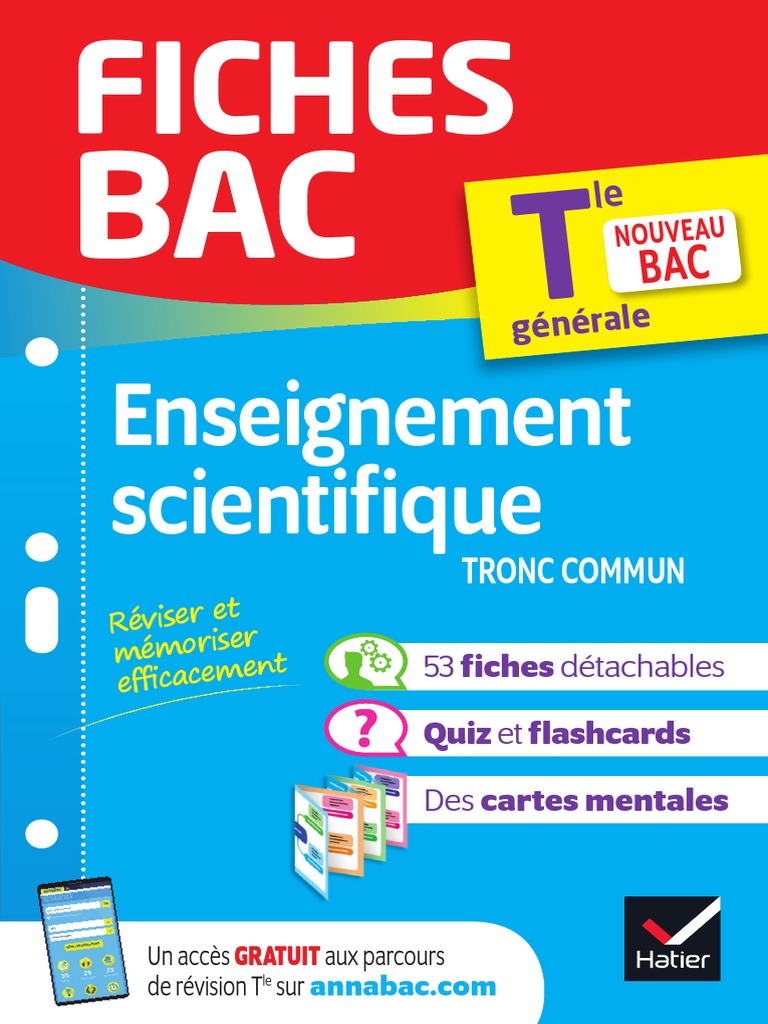 Fiches Bac Enseignement Scientifique Tle Tronc Commun (COLLECTIF) | PDF ...