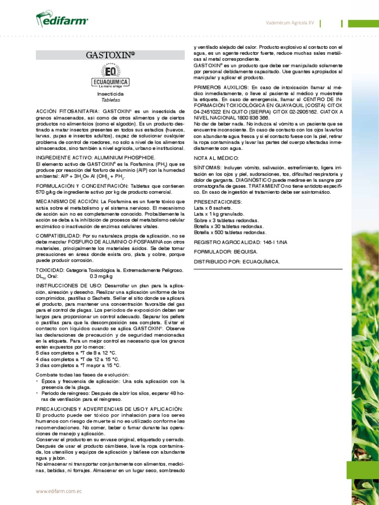 Gastoxin 20181030 141629 | PDF | Alimentos | Química