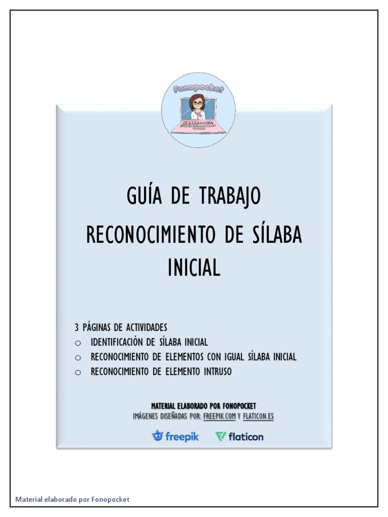 Guía Reconocimiento de Sílaba Inicial | PDF
