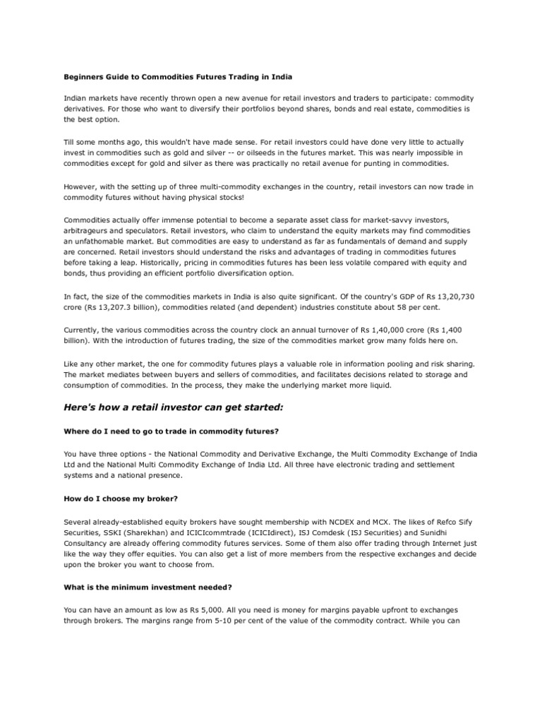 Guide To Commodities Futures | PDF | Commodity Markets | Futures Contract