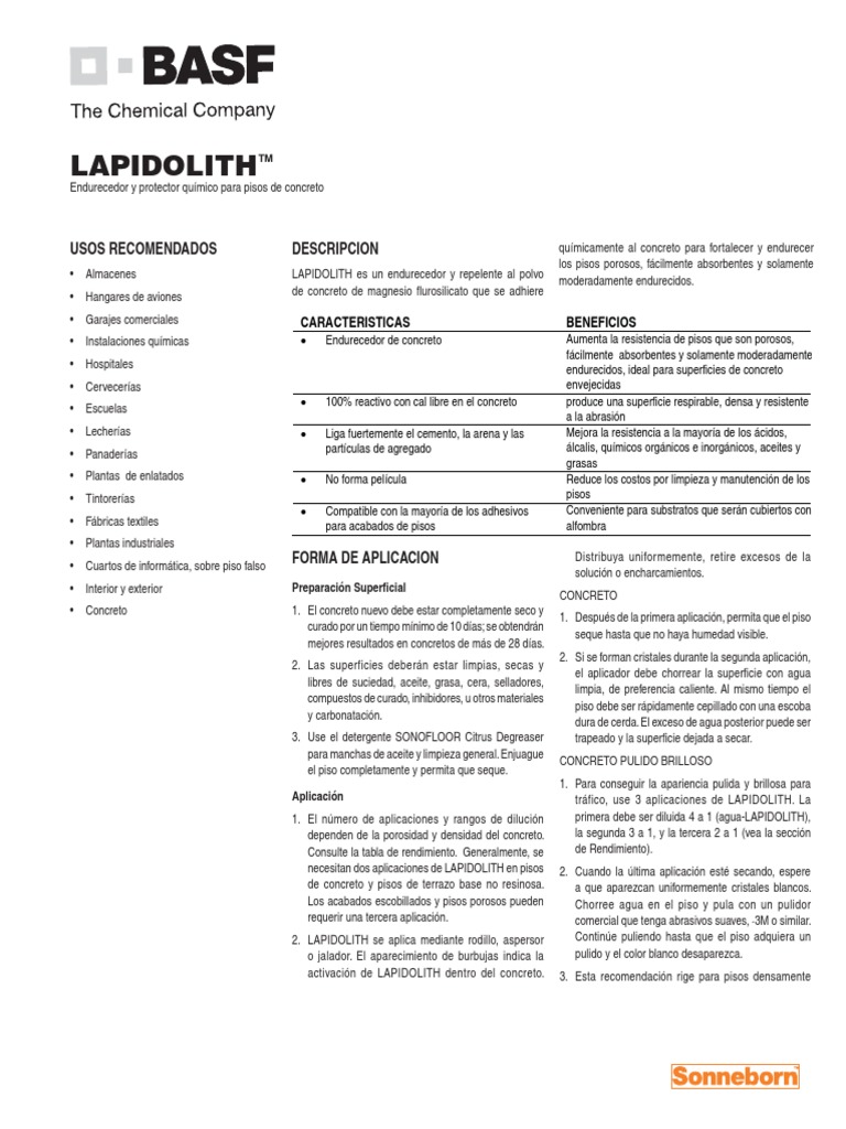 Lapidolith | PDF | Hormigón | Agua