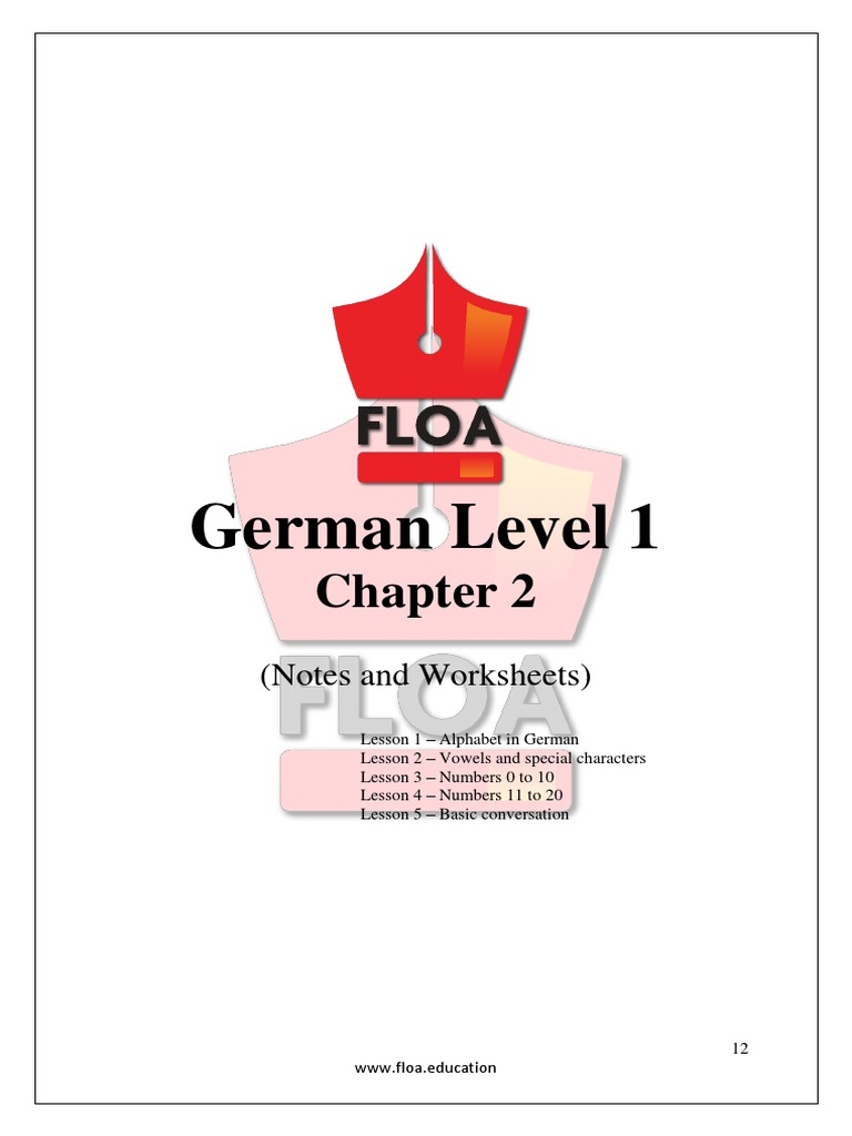 German Eng L1 Ch2 Booklet | PDF | Phonetics | Collation