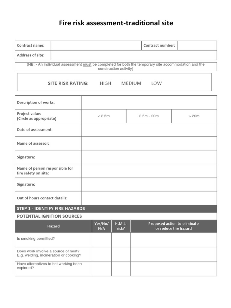 Fire Risk Assessment | PDF | Fires | Firefighting