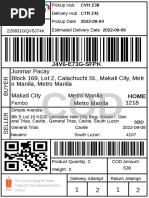 J&T Waybill Sample Document | PDF