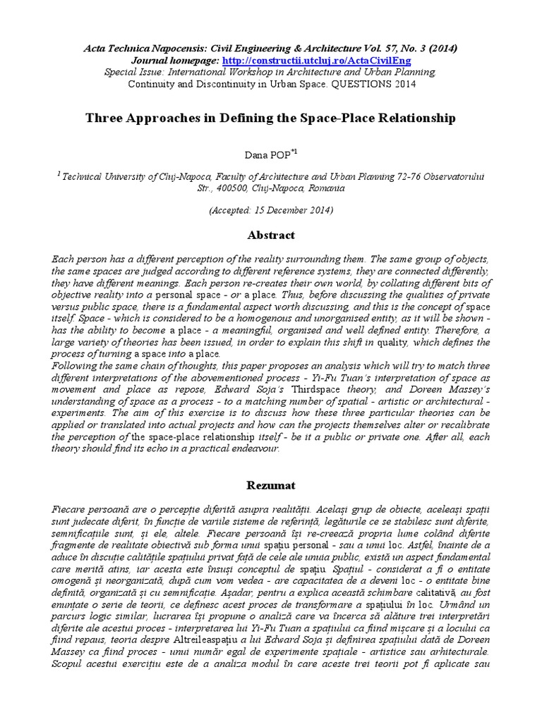 Three Approaches in Defining The Space P | PDF | Space