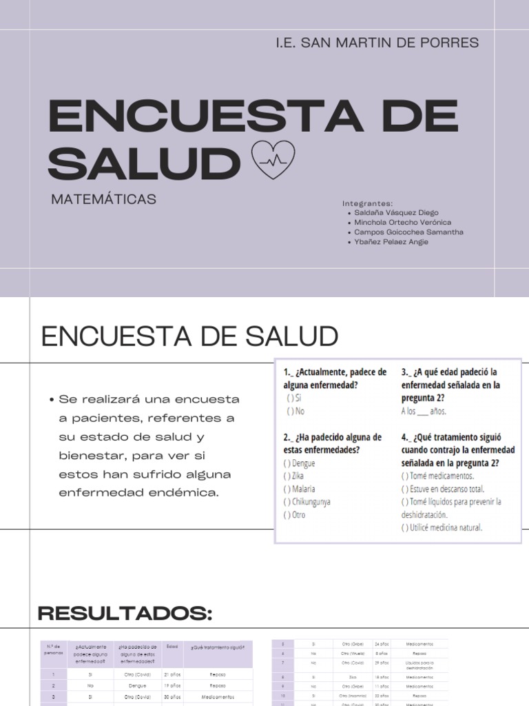 Encuesta de Salud | PDF