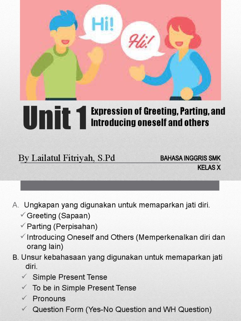Unit 1 Introducing Oneself and Others Part 1 | PDF | Languages ...