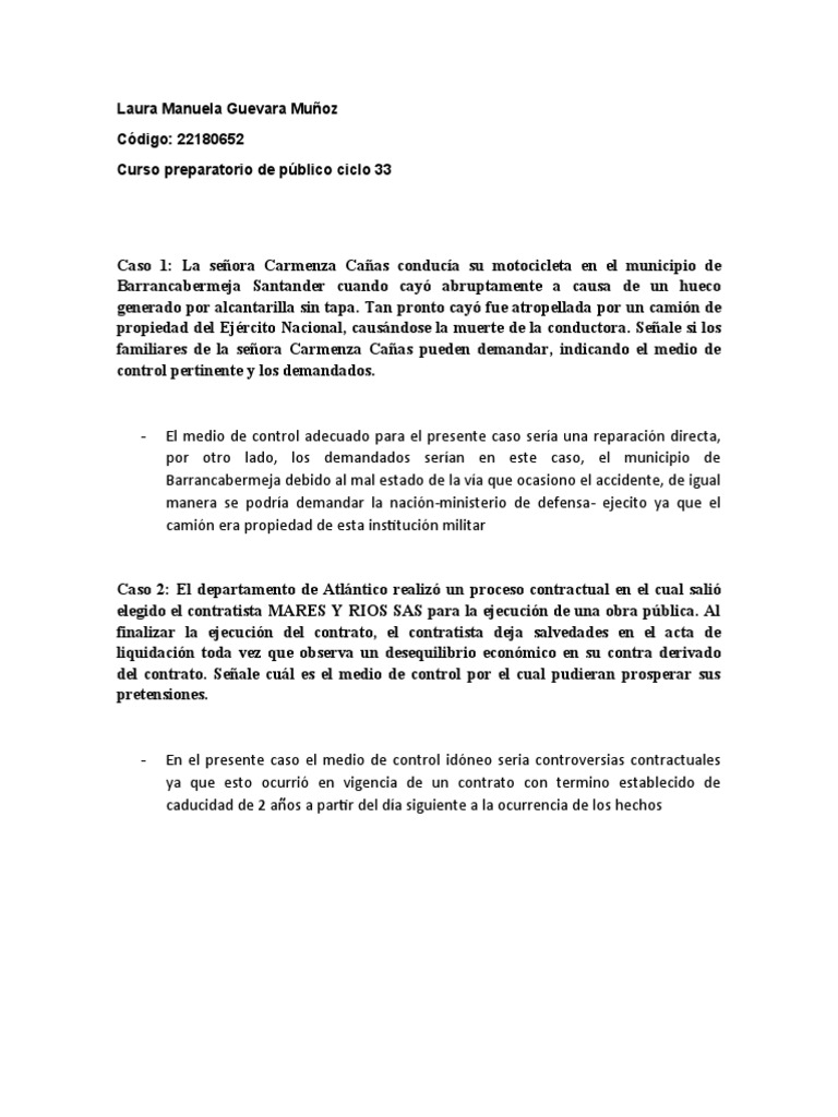 Caso Laura Manuela Guevara Muñoz | PDF