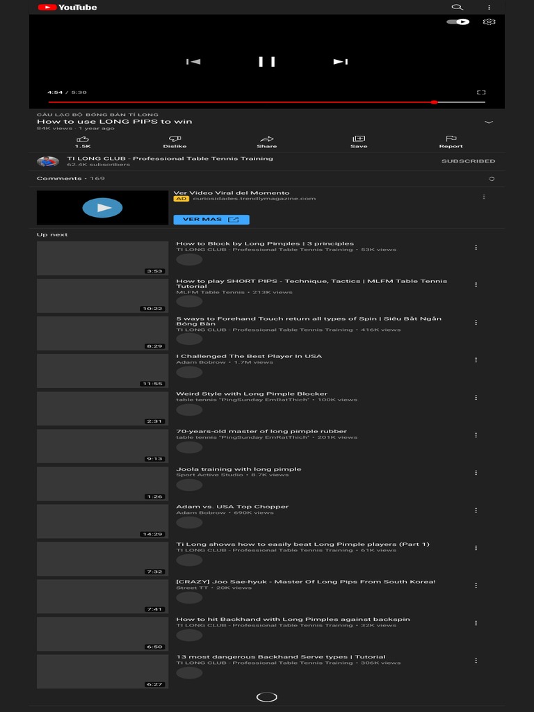 How To Use LONG PIPS To Win - YouTube | PDF | Table Tennis | Summer ...