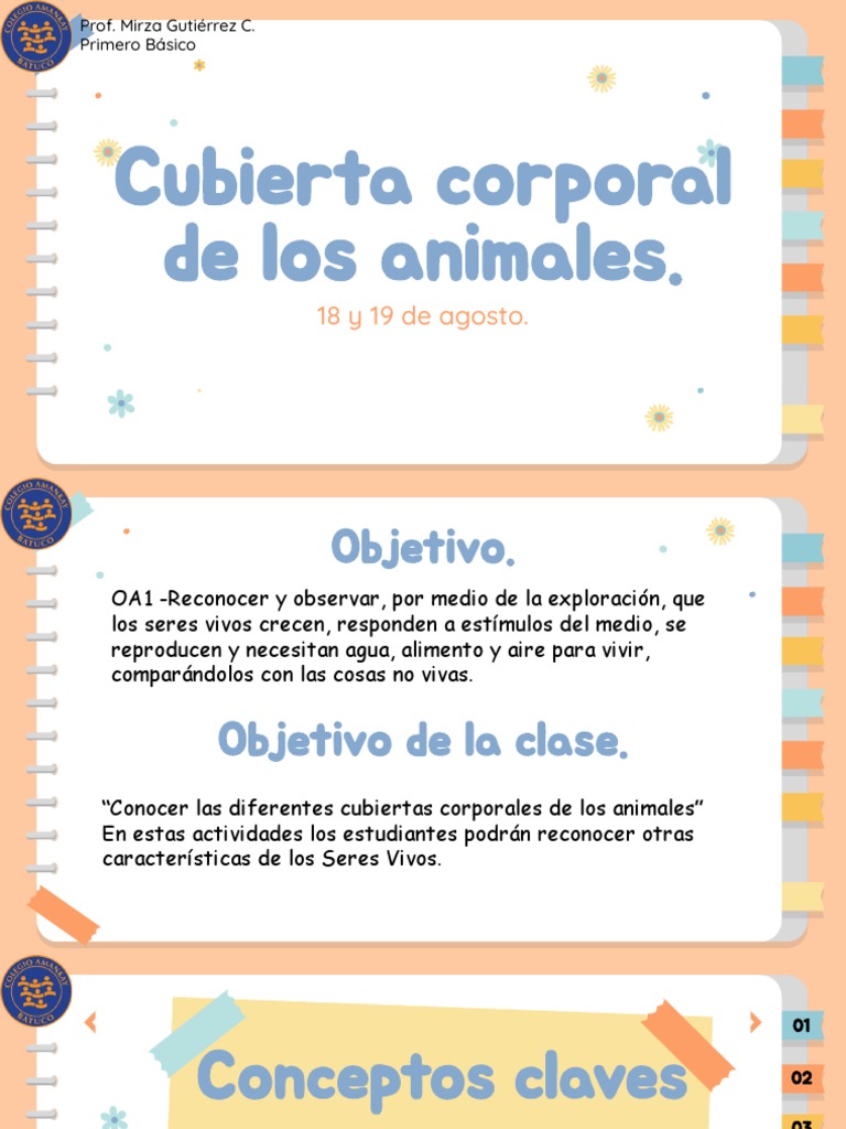 Cubierta Corporal de Los Animales 18 y 19 de Agosto. | PDF | Piel ...