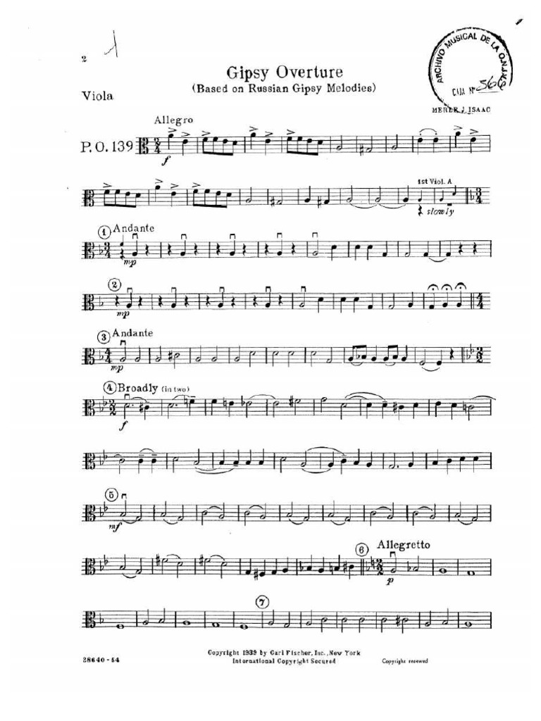 Gipsy Overture (Viola) | PDF