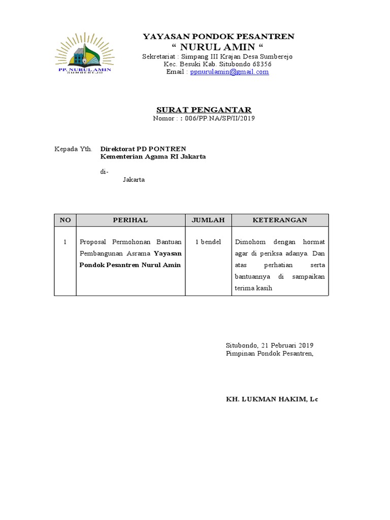 Proposal Pengajuan Asrama Baru | PDF