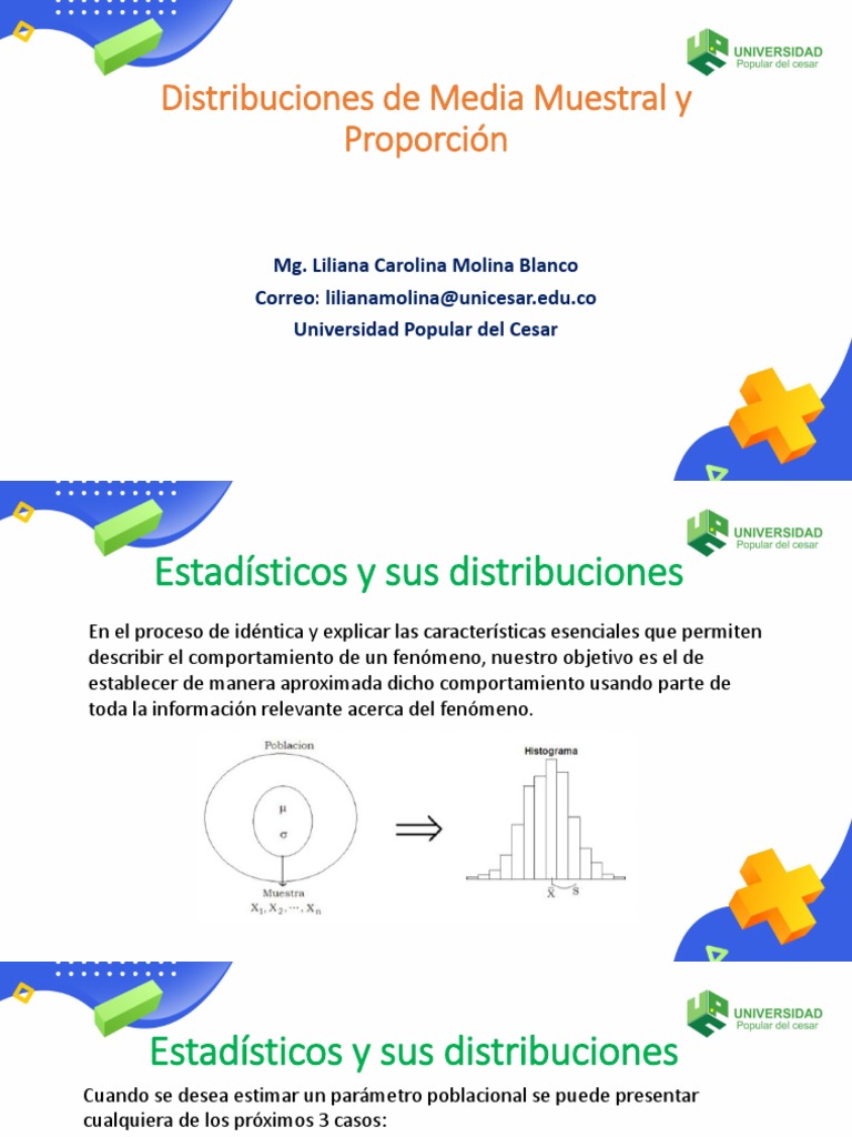 Clase Distribución de La Media Muestral y Proporción Final | PDF | Muestreo (Estadísticas ...