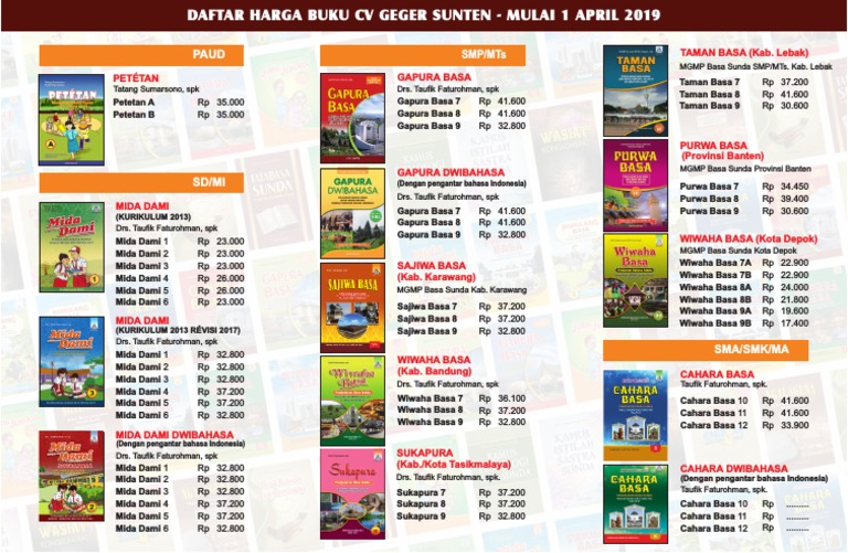 Katalog Buku Pelajaran GS (2019) - 2 | PDF