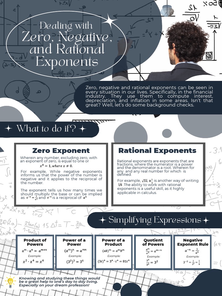 Zero, Negative, and Rational Exponents Explained | PDF