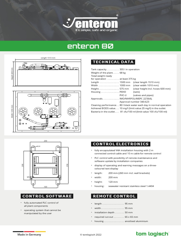 Enteron Sewage 220518 Tomlogischcom Enteron80 | PDF | Manufactured Goods