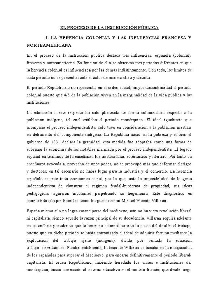 El Proceso de La Instrucción Pública | PDF | España | Francia