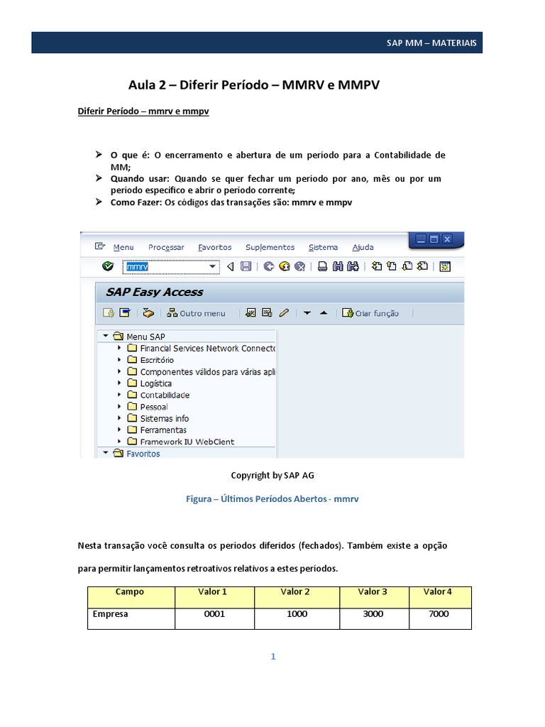 MM 2 - Administração de Materiais - Aula 2 - Diferir Periodo - MMRV e ...
