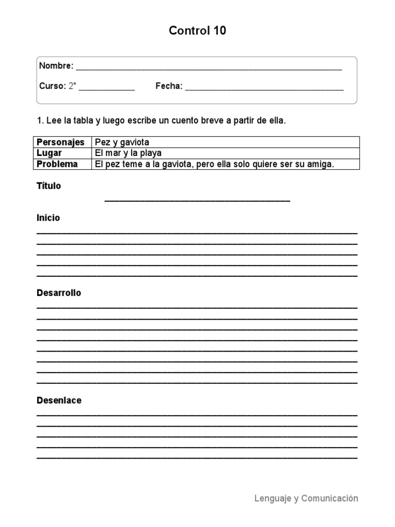 Leng2b U4 Control 10 | PDF | Aprendizaje | Cognición