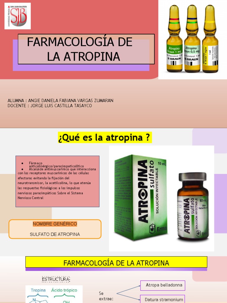 Farmacologia de La Atropina | PDF | Acetilcolina | Bioquímica