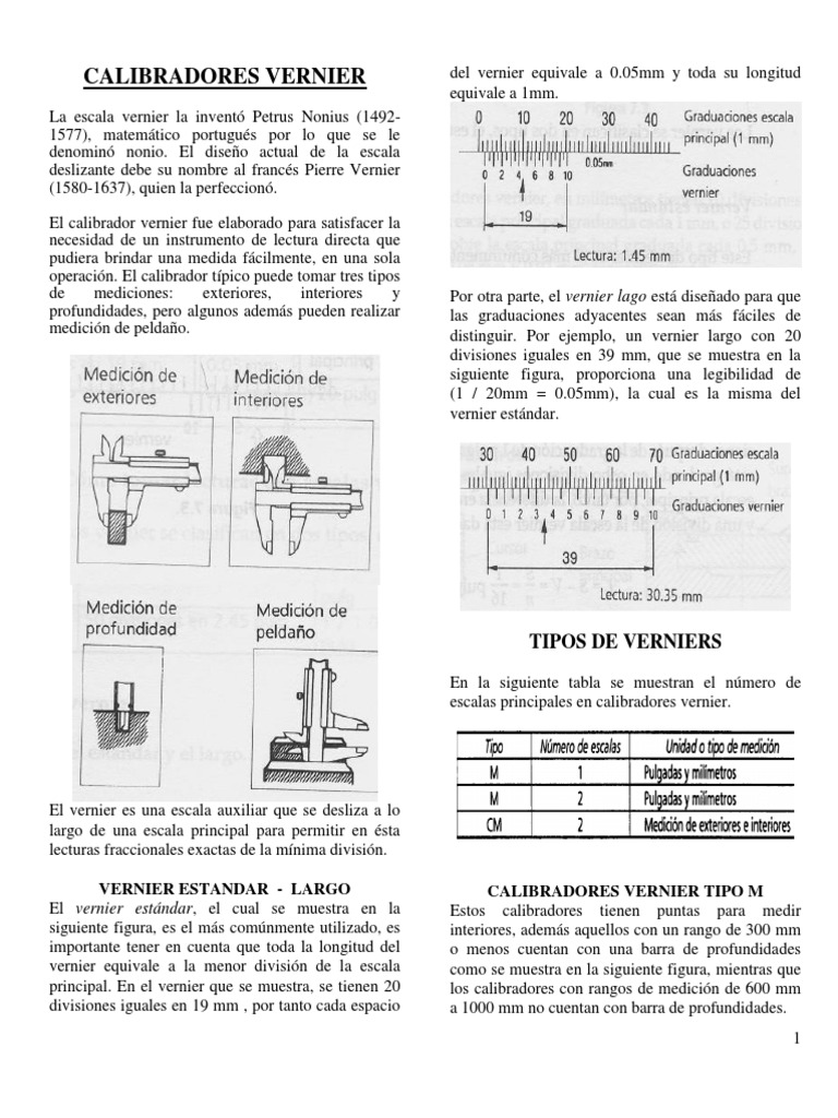 Calibradores Vernier | PDF | Metrología