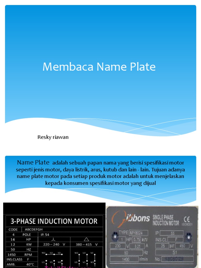 Membaca Name Plate | PDF