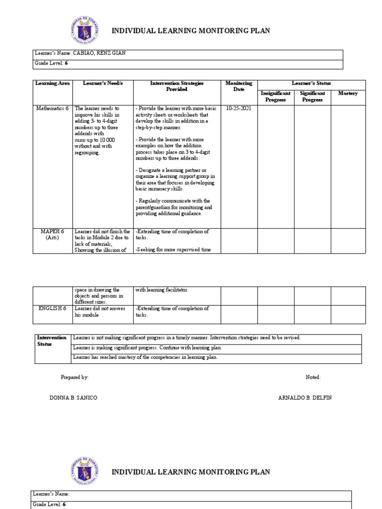 ILMP Sample | PDF | Learning | Cognition