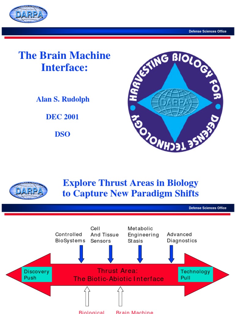 The Brain Machine Interface:: Darpa | PDF | Magnetoencephalography ...