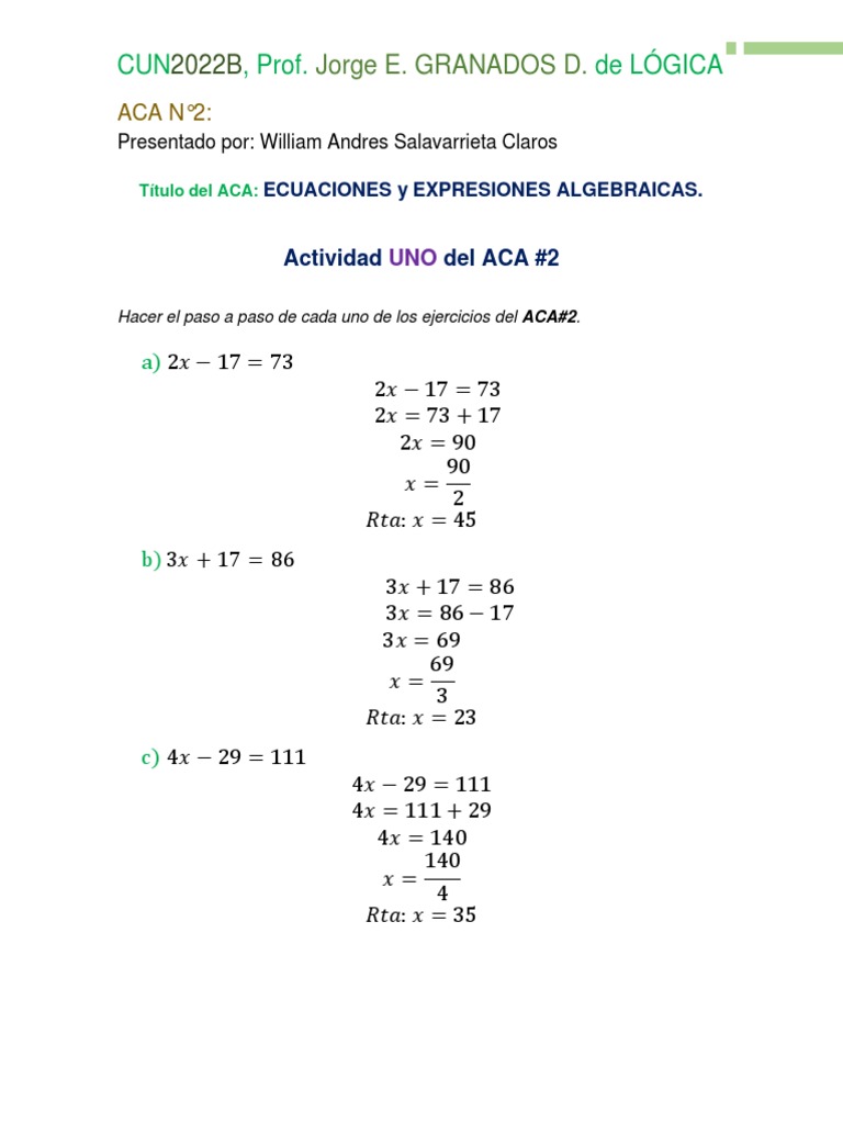 ACA N°2 de LÓGICA | PDF | Celsius | Océanos