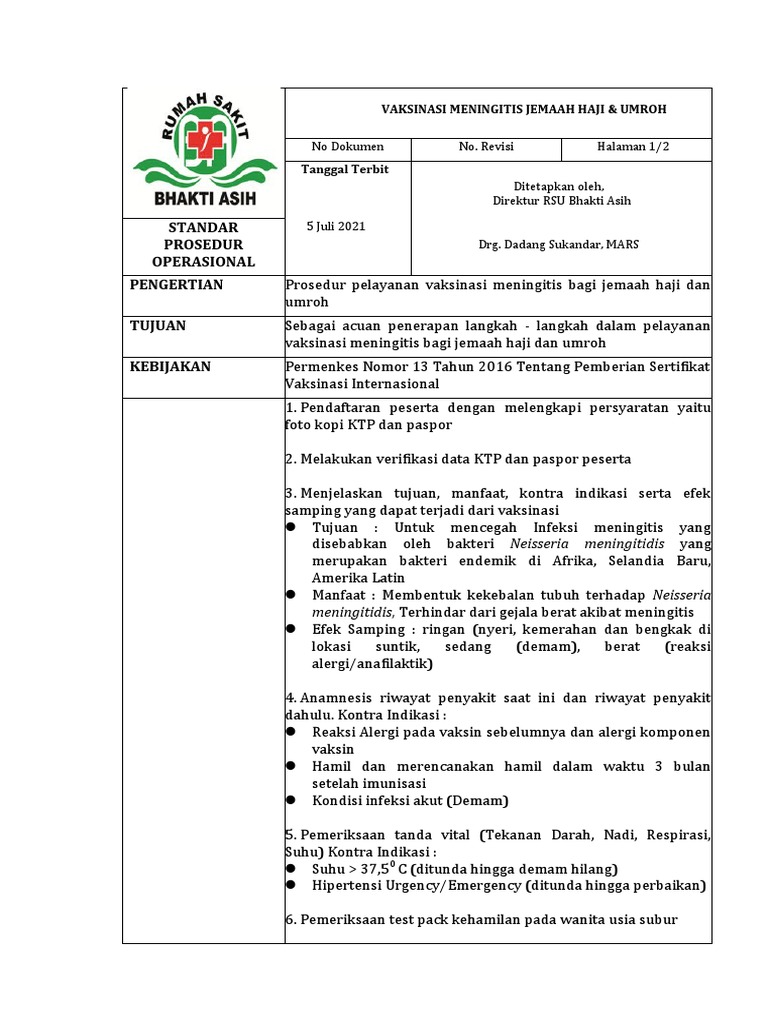 Spo Vaksin Meningitis & Icv | PDF | Pengembangan Diri | Kesehatan Holistik