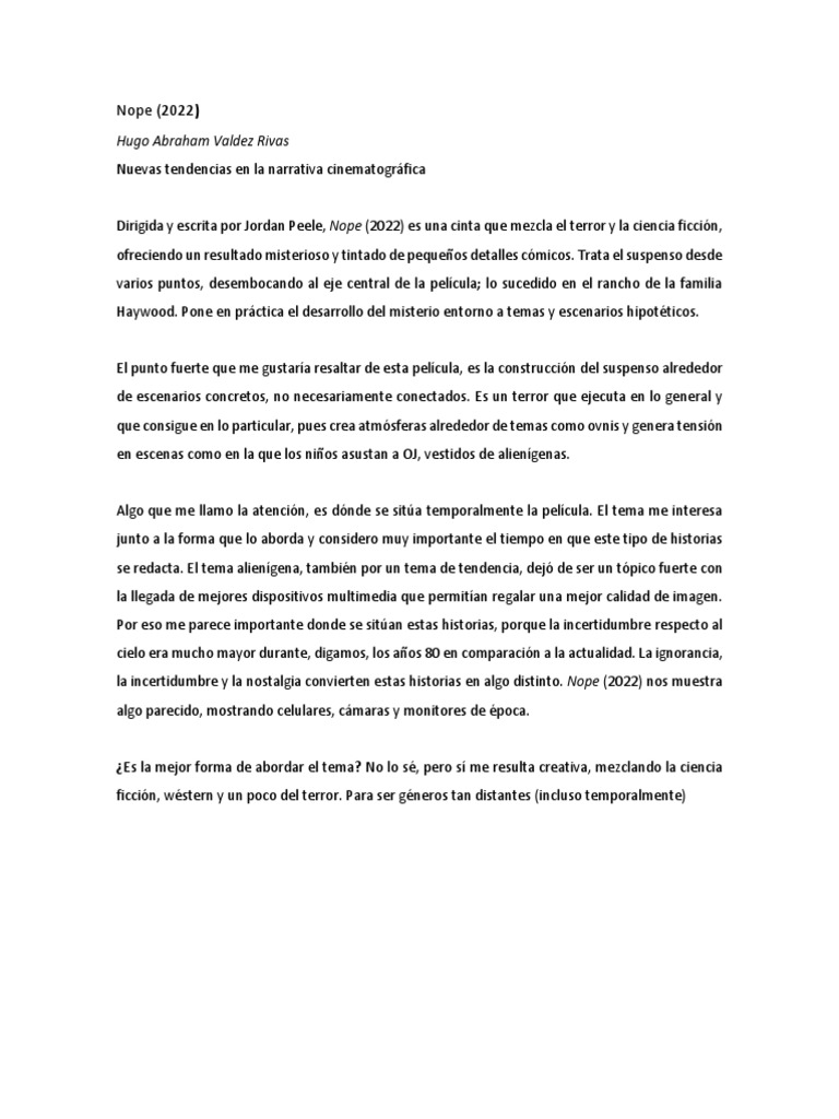 Nope 2022 | PDF