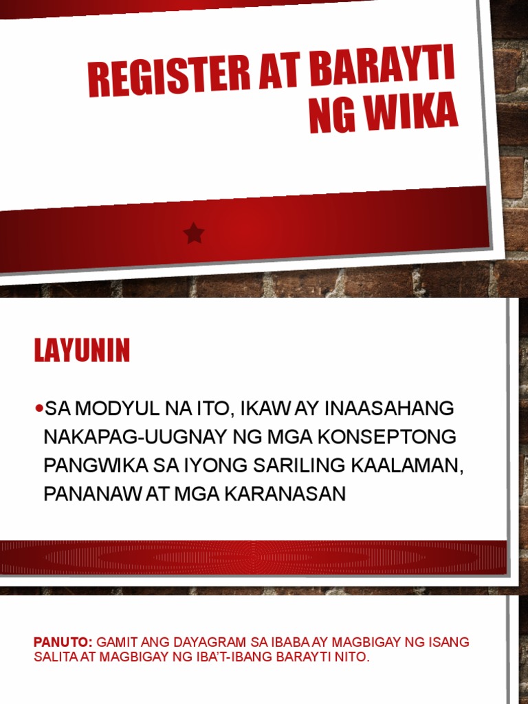 Register at Barayti NG Wika | PDF