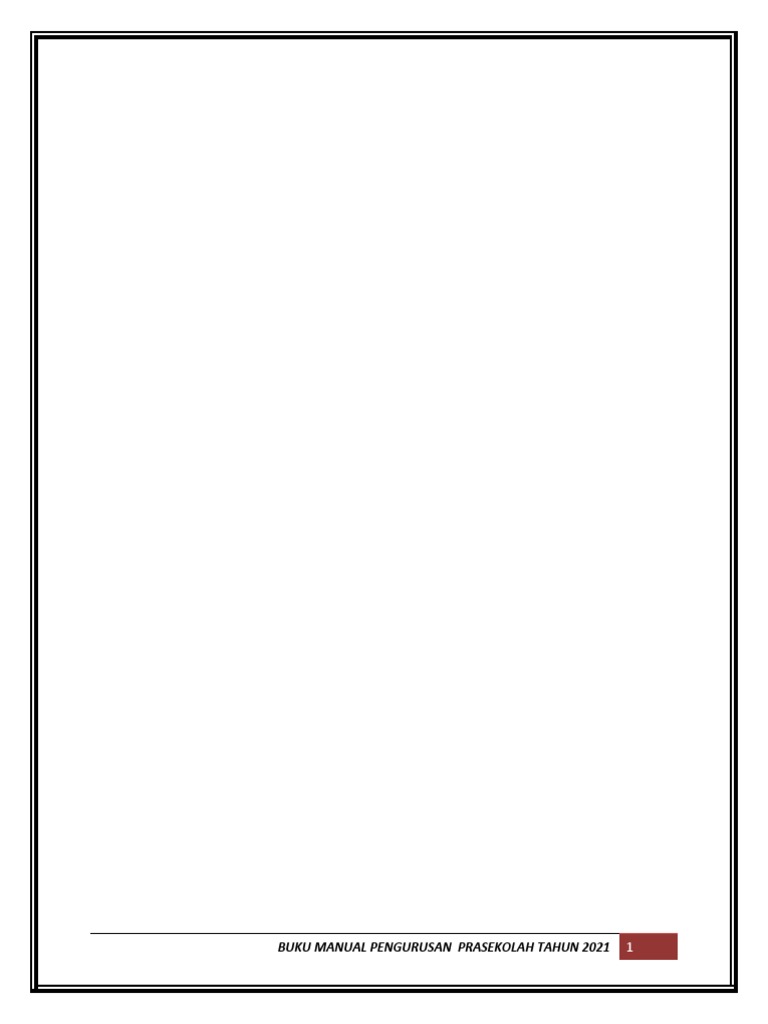 Buku Pengurusan Prasekolah 2021 | PDF Buku Pengurusan Prasekolah 2021 | PDF