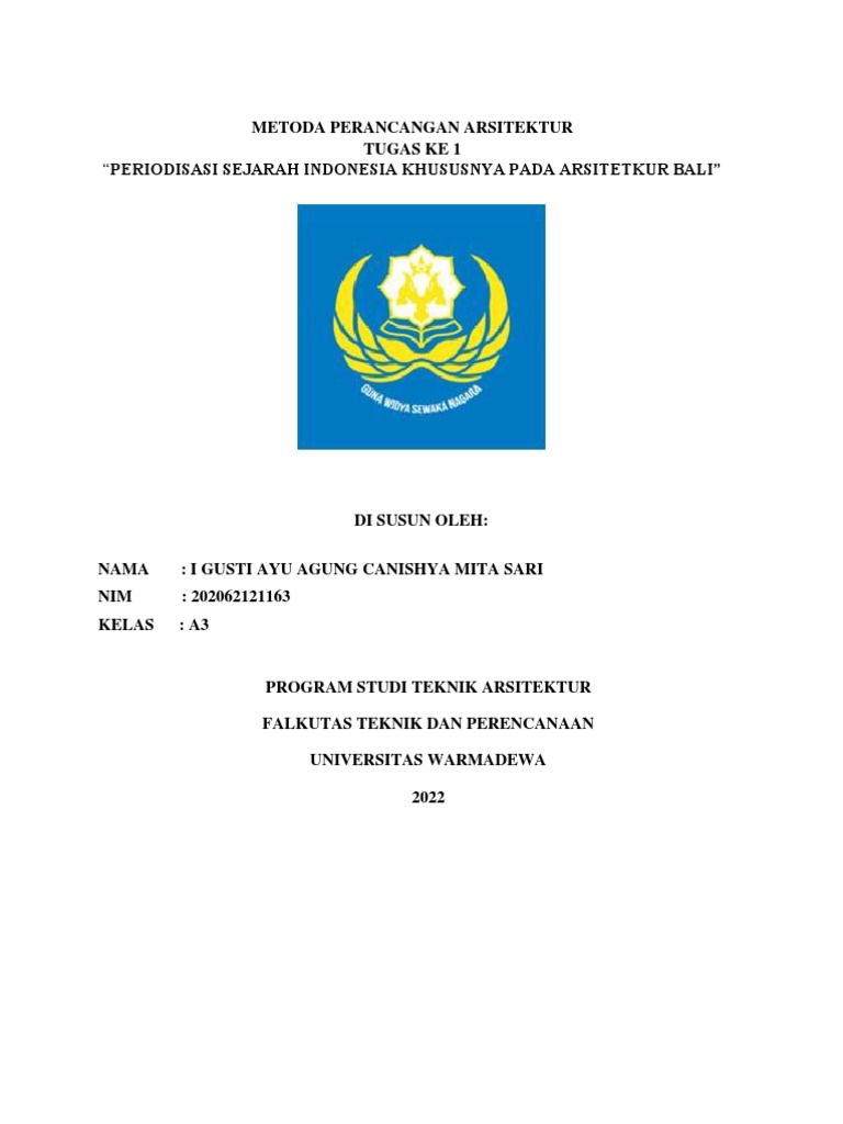 I Gusti Ayu Agung Canishya Mita Sari - Mpa 3 - Tugas 1 | PDF | Perjalanan | Seni