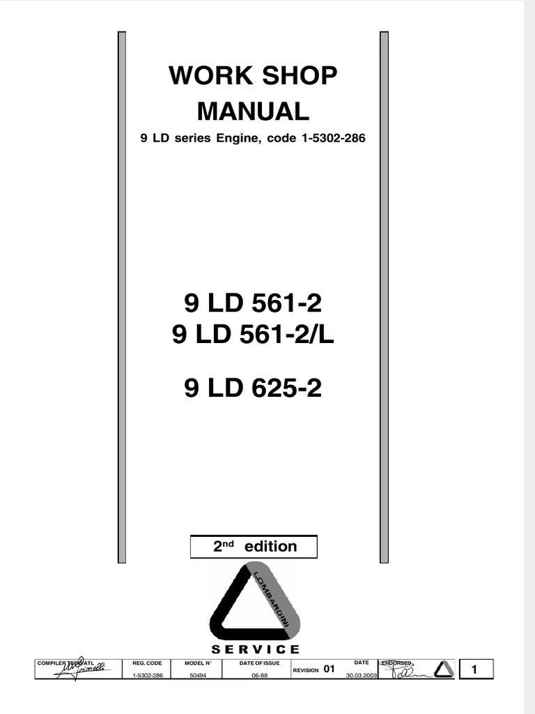 Lombardini 9LD Engine Manual | PDF | Vehicles | Engines