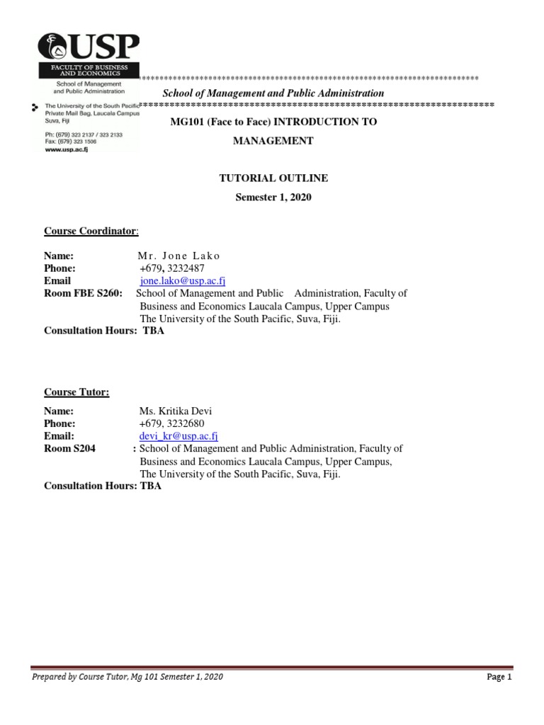 MG101F TutOut S1,2020 | PDF | Leadership | Motivational