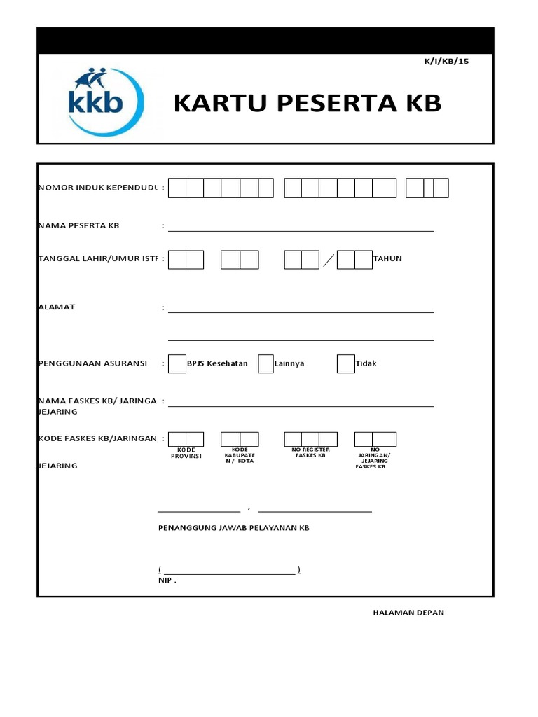 Kartu Peserta KB 2022 New | PDF