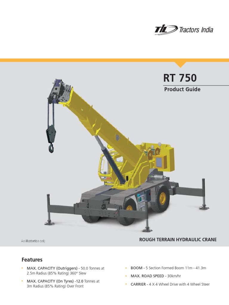 Crane India RT-750 | PDF | Crane (Machine) | Truck