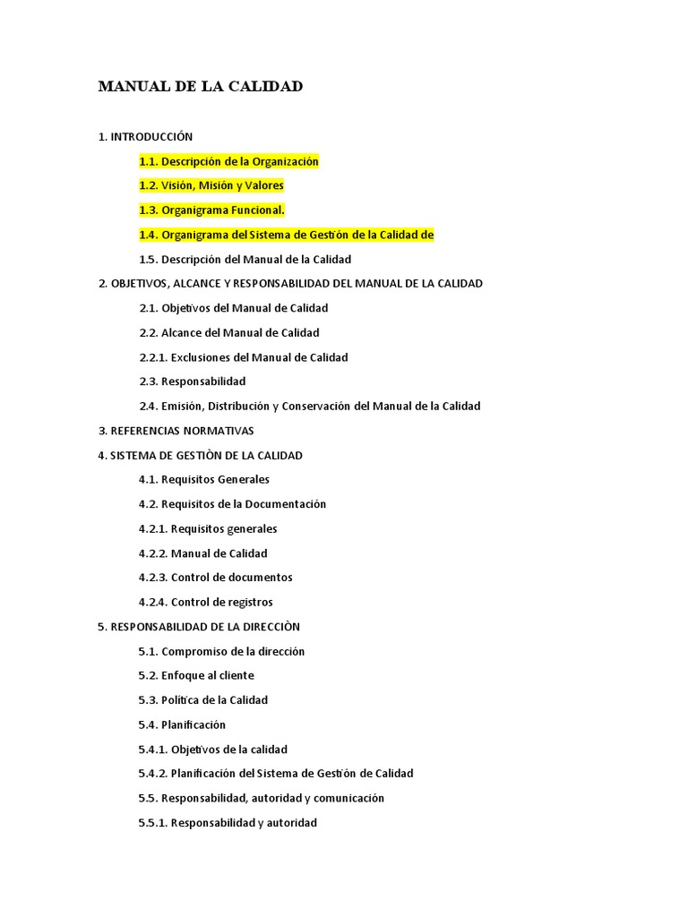 Manual de La Calidad | PDF | Sistema de manejo de calidad | Gestión de la calidad