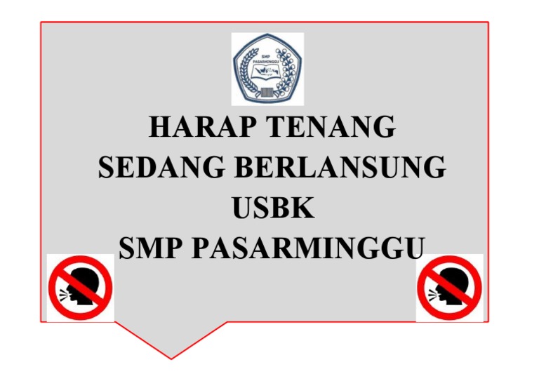 Harap Tenang Sedang Ada Ujian | PDF
