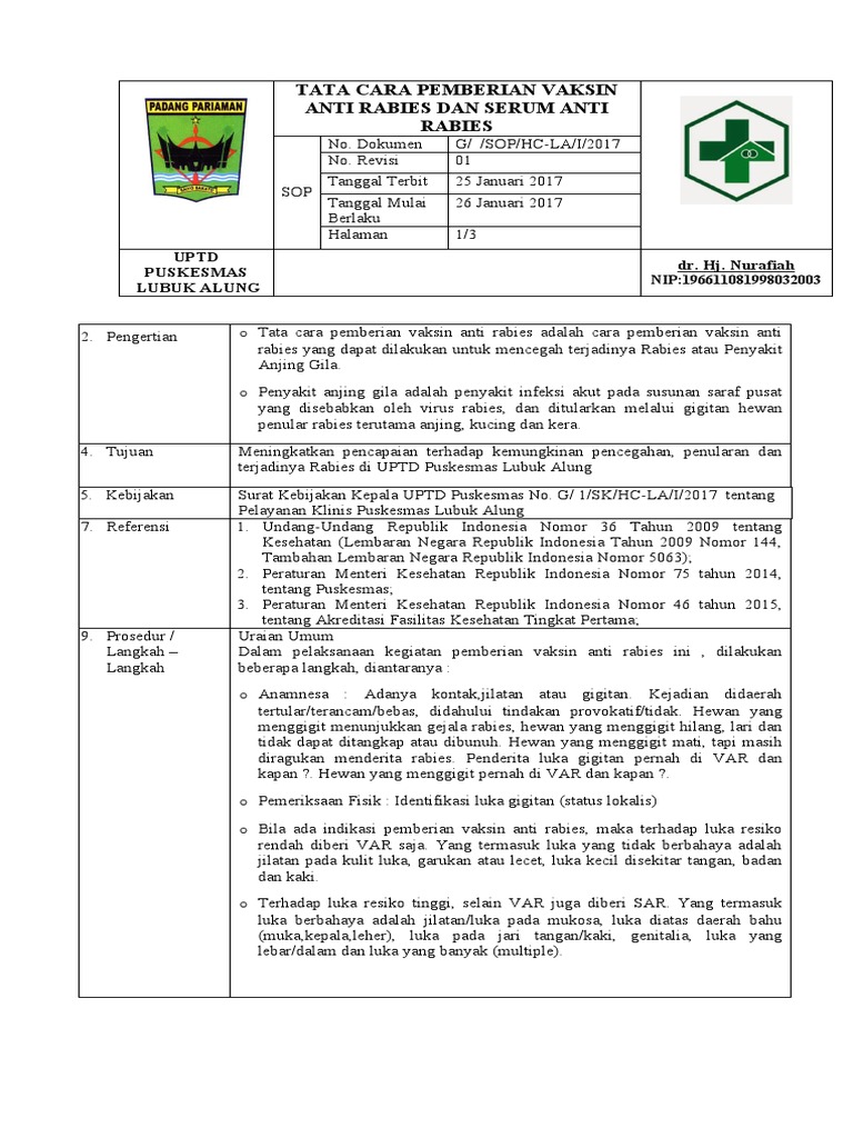 Tatalaksana Rabies | PDF