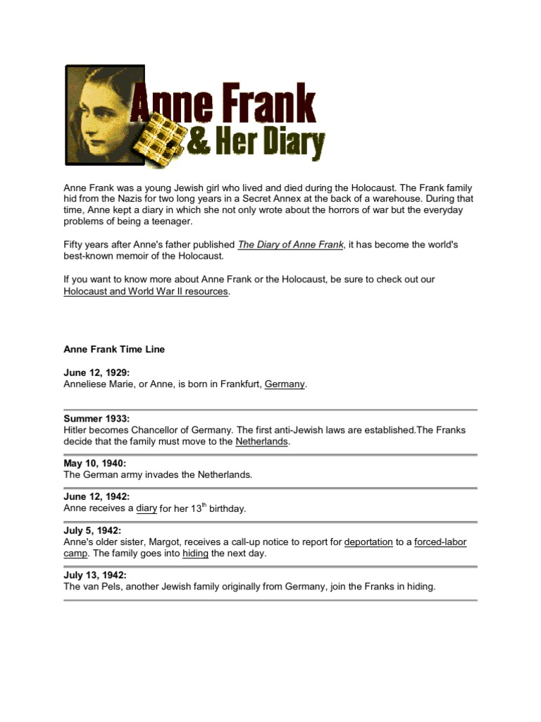 anne frank diary pdf – アンネの日記 隠れ家 – OHIHE