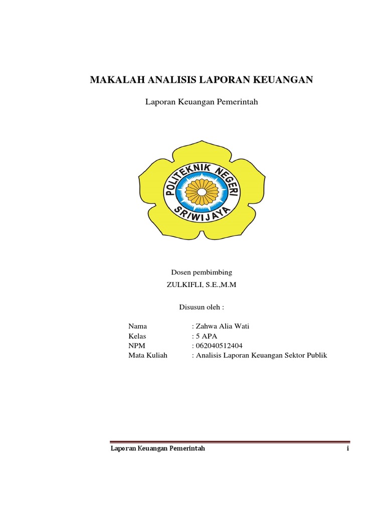 5 APA MAKALAH Analisis Lap Keu | PDF