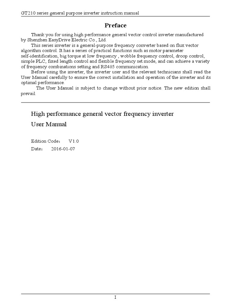 GT210 User Manual | PDF | Power Supply | Power Inverter