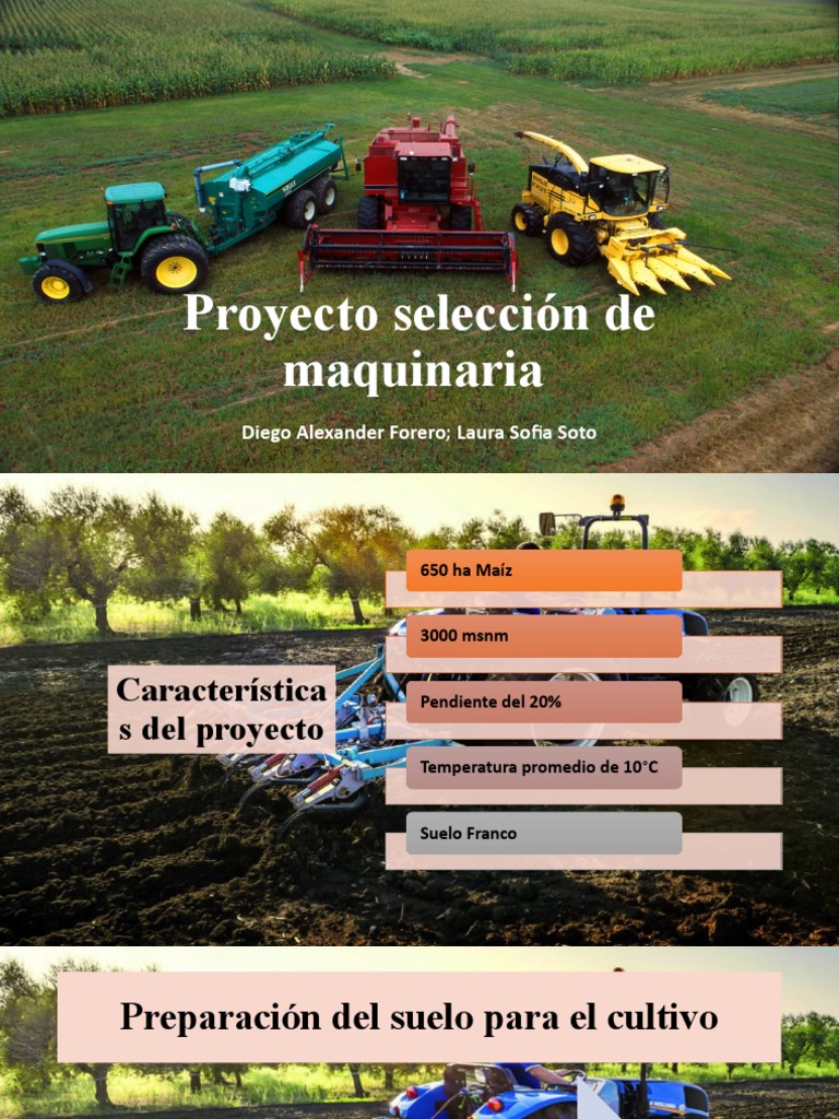 Proyecto Selección de Maquinaria | PDF | Arado | Agricultura