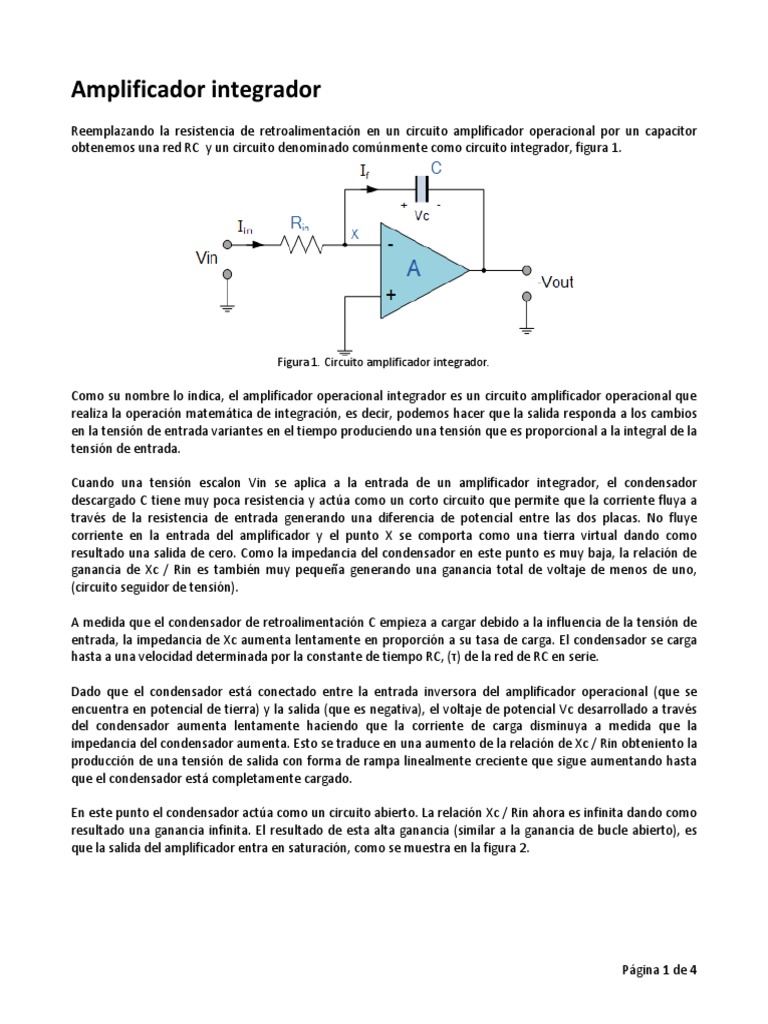 Amplificador Integrador y Diferenciador | PDF | Amplificador ...