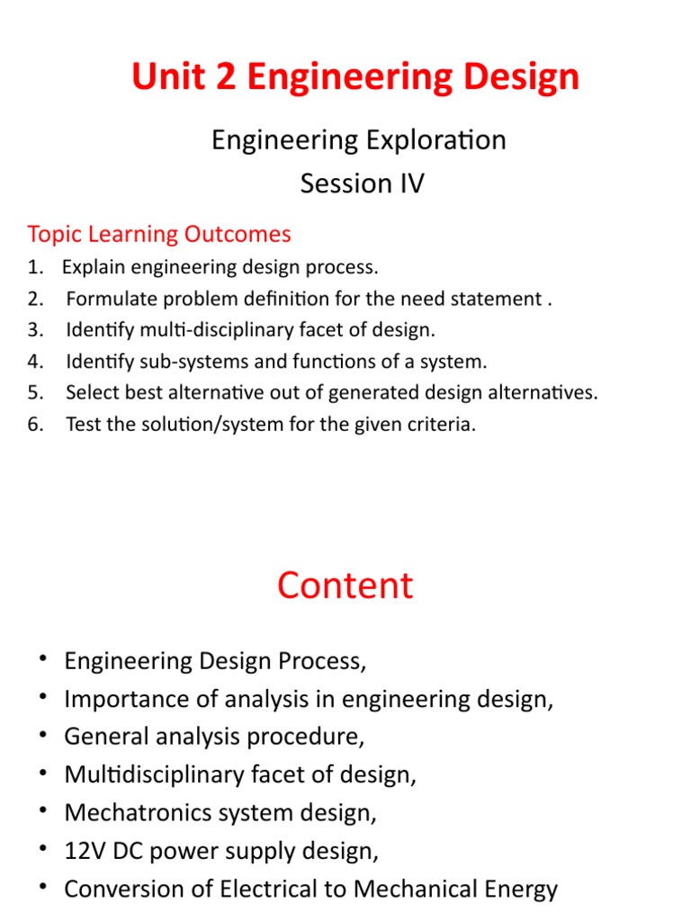 Unit-II - Engineering Design2 | PDF