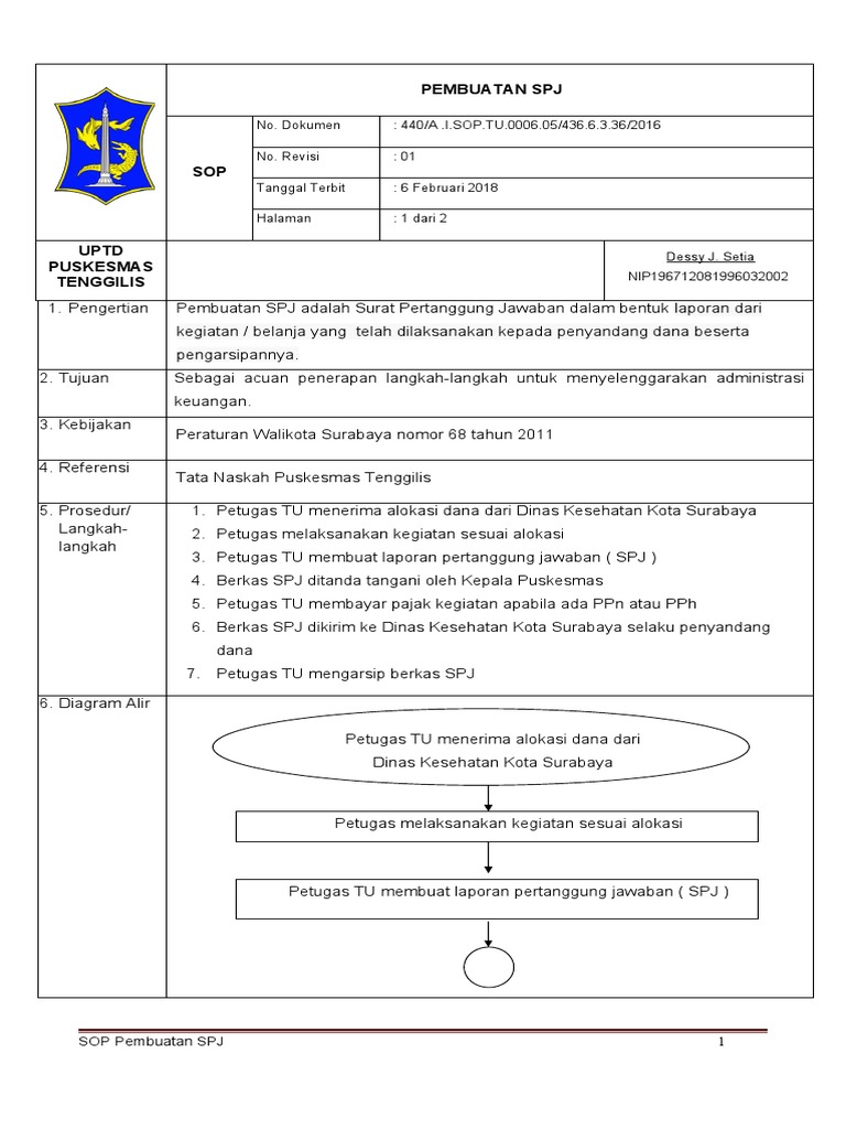 98... Sop Pembuatan SPJ (Fix) | PDF