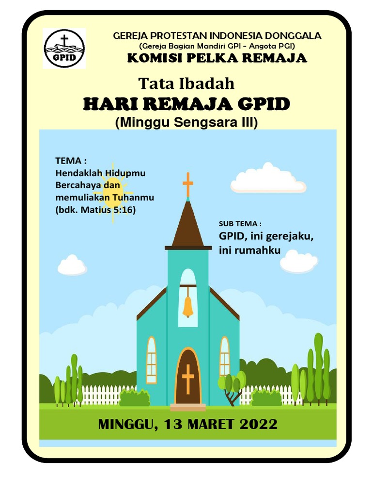 2022 TATA IBADAH HARI REMAJA SINODE - Baca | PDF