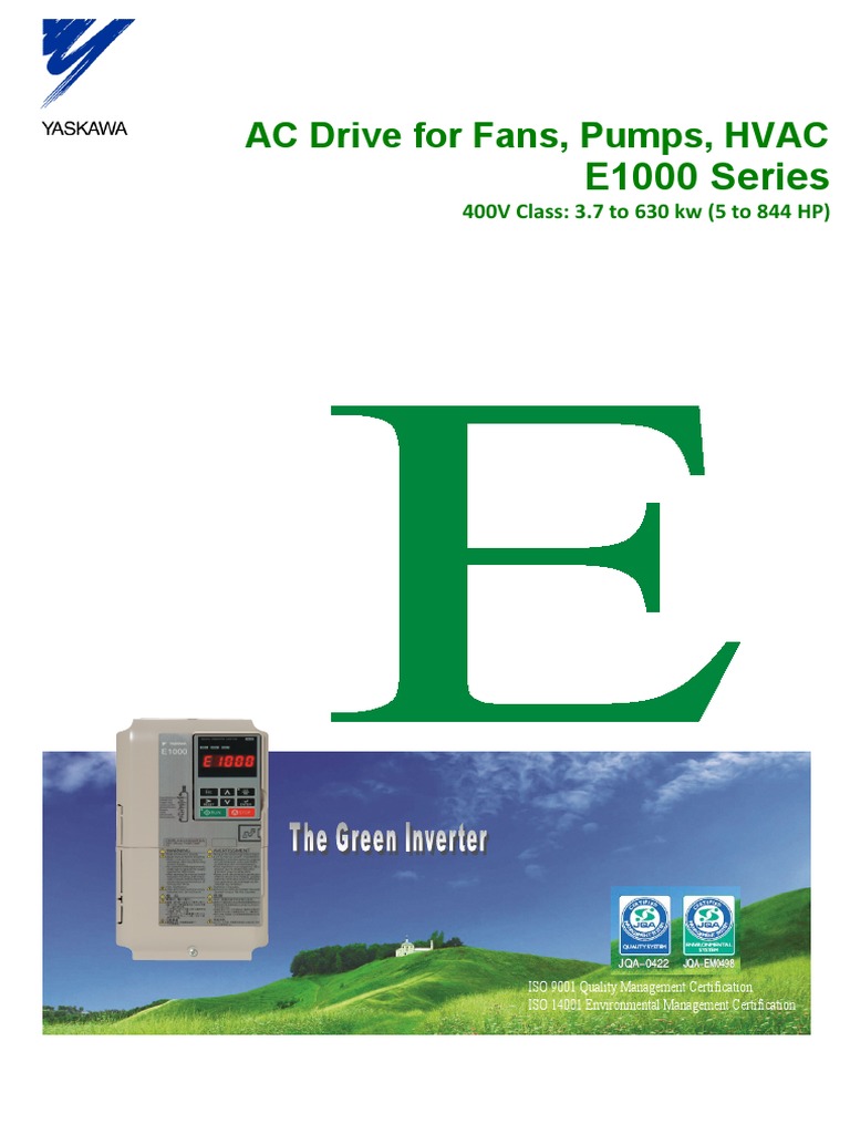 Yaskawa E1000 Catalog PDF | PDF | Electric Motor | Power Supply